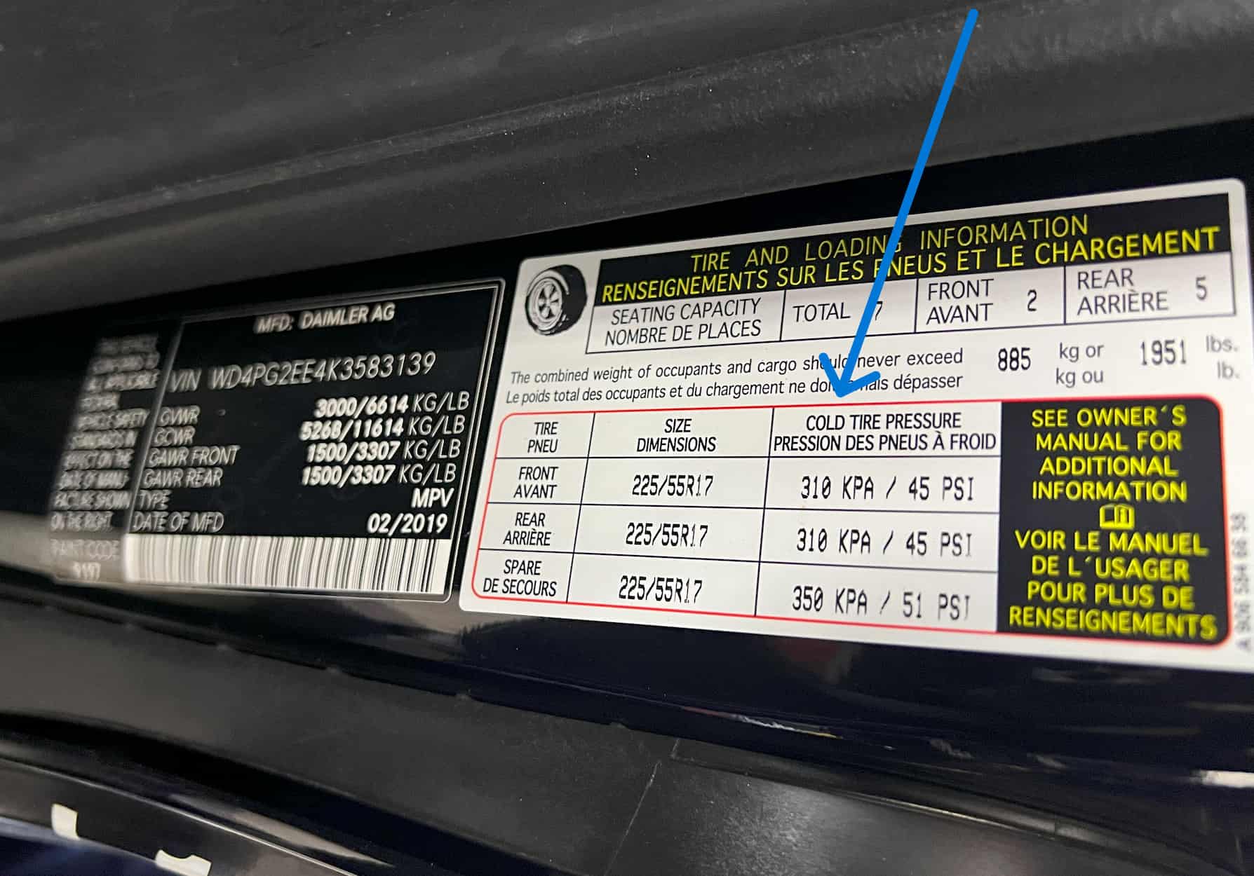 how to reset and Diagnose The Mercedes Metris tire pressure light ...